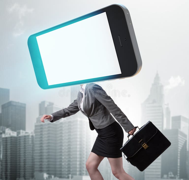 Mobile Phone Zombie Under the Influence of Smartphone Stock Photo ...