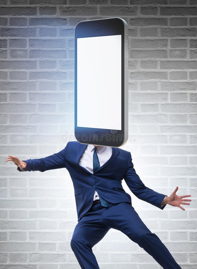 Mobile Phone Zombie Under the Influence of Smartphone Stock Image ...