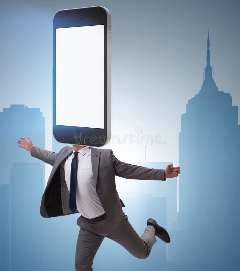 Mobile Phone Zombie Under the Influence of Smartphone Stock Photo ...