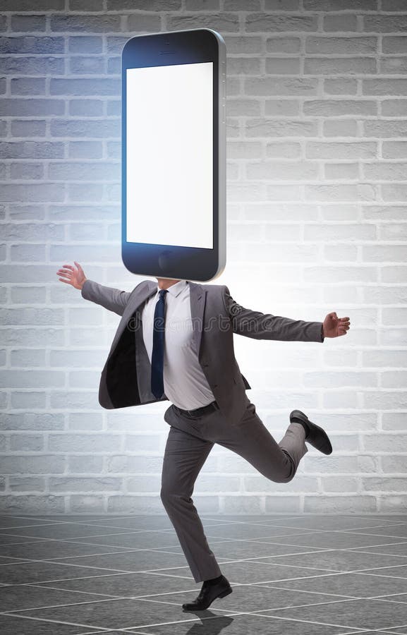 Mobile Phone Zombie Under the Influence of Smartphone Stock Image ...