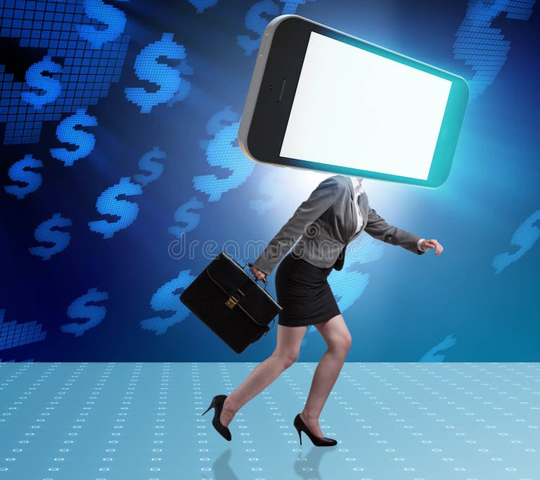 Mobile Phone Zombie Under the Influence of Smartphone Stock Image ...