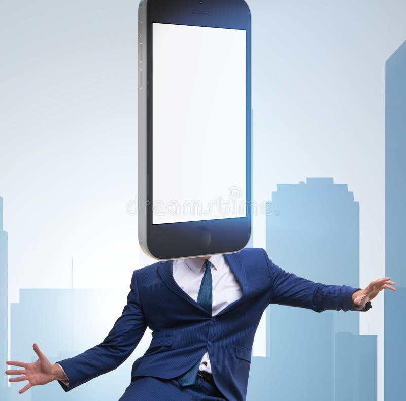 Mobile Phone Zombie Under the Influence of Smartphone Stock Photo ...