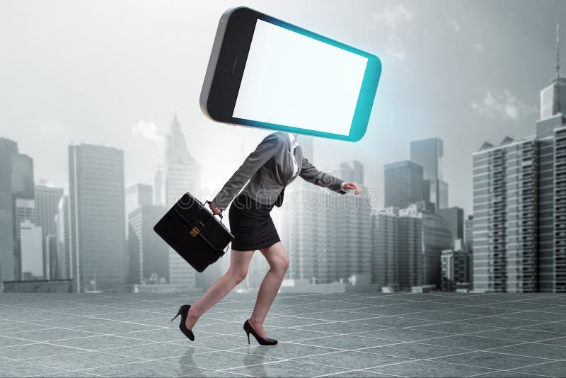 The Mobile Phone Zombie Under the Influence of Smartphone Stock Photo ...