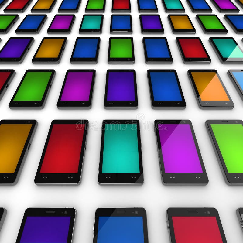 Mobile Phone Touch Screen Features Stock Photo - Image of keyboard ...