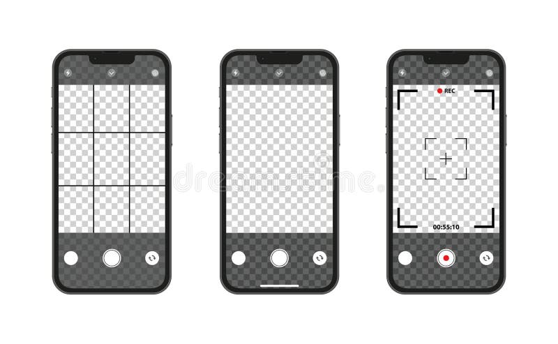 Mobile Phones Camera Interface, Vector Illustration Stock Vector ...