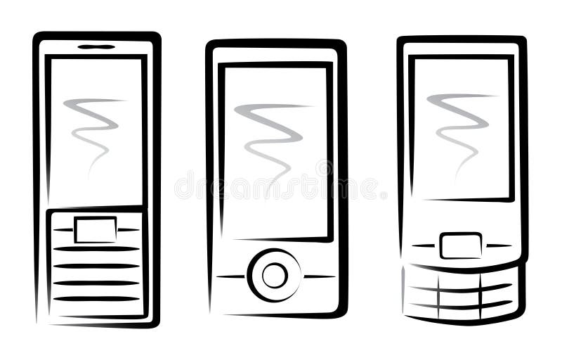 Outline Phones Stock Illustrations – 1,563 Outline Phones Stock ...