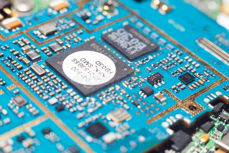 Mobile Phones Electronic Board Stock Image - Image of pathways, scale ...