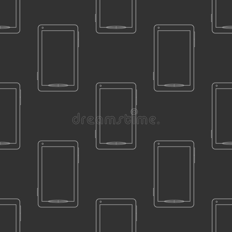 Mobile Phones Seamless Pattern Stock Vector - Illustration of phone ...