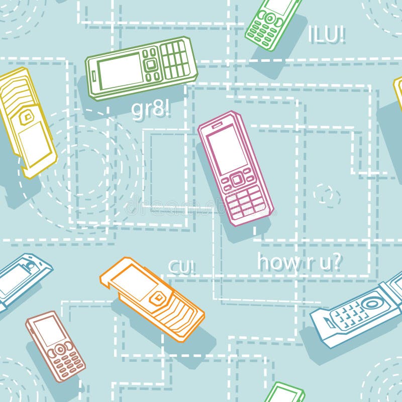 Mobile Phones Pattern Stock Illustrations – 2,424 Mobile Phones Pattern ...