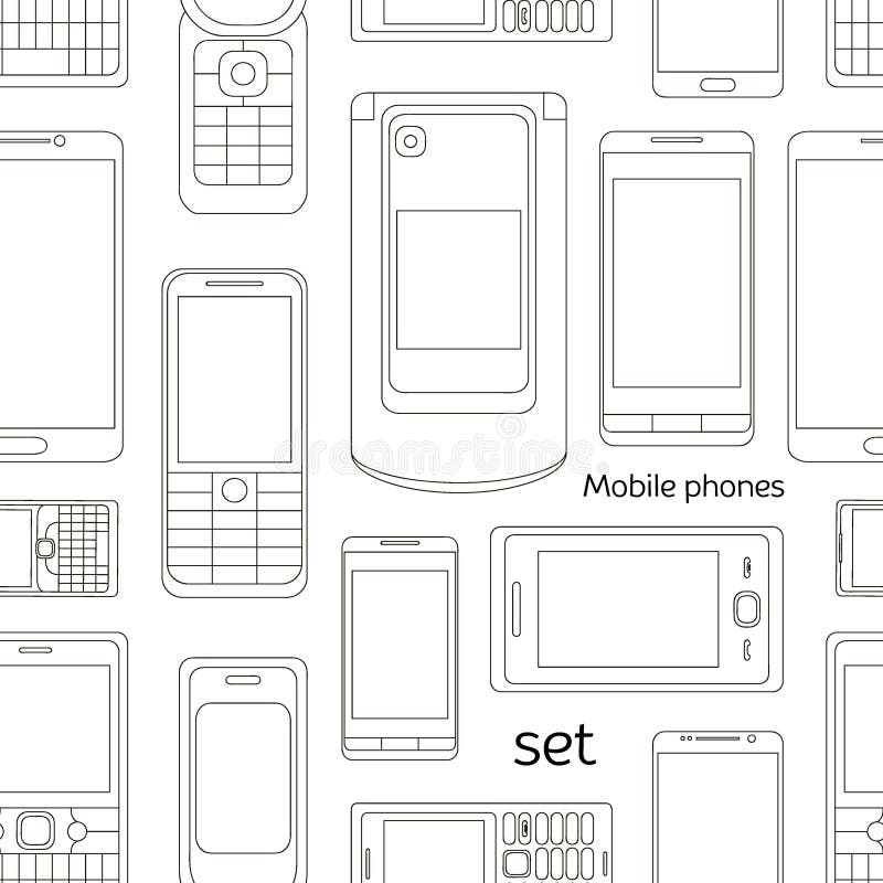 Mobile Phones Pattern Stock Illustrations – 779 Mobile Phones Pattern ...