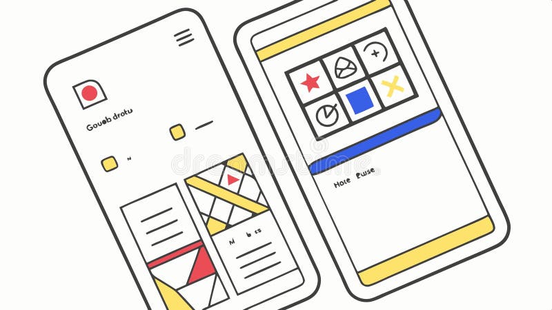 Mobile Phones Side by Side, App Interface, Mobile Ui, Technology Vector ...