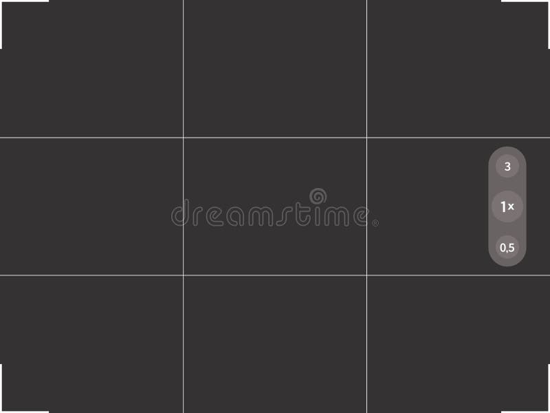 Photo Camera Frame Cross Viewfinder Template. Vector Illustration with ...