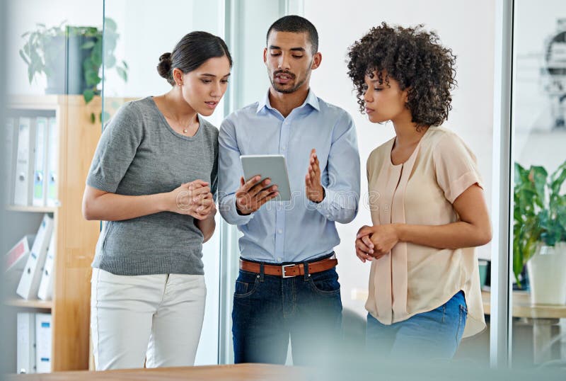 This Mobile Platform is so Intuitive. Office Colleagues Having a ...