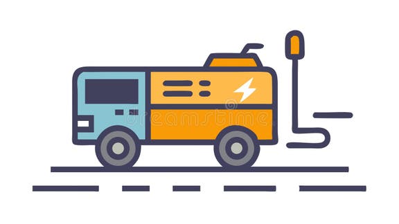 Mobile Power Generation. Portable Energy Solution Electricity, Vector ...