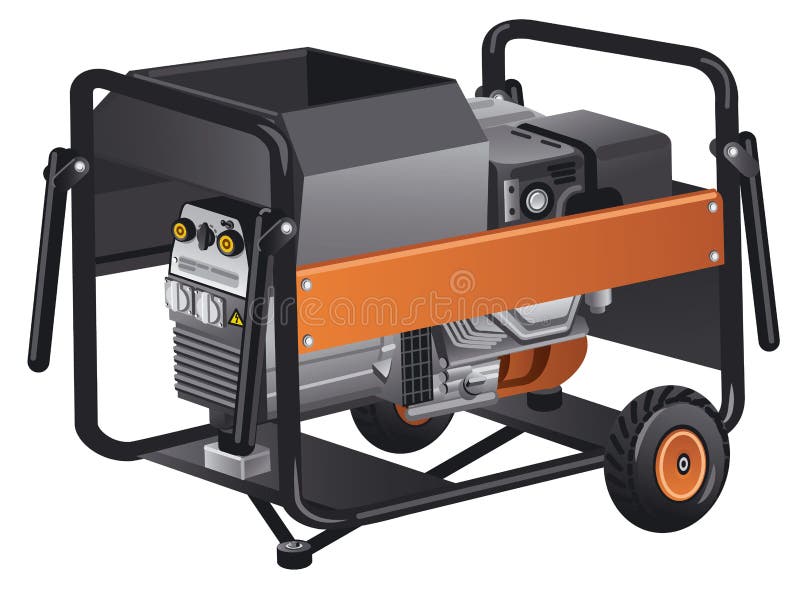 Mobile generator. stock vector. Illustration of equipment - 92314290