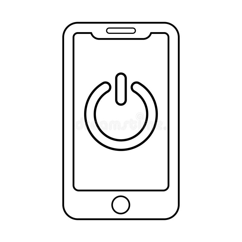 Mobile Power Switch Icon Line Vector Graphics Stock Vector ...