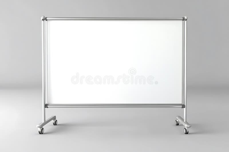 Mobile Presentation Board Blank Whiteboard on Rolling Stand for Office ...