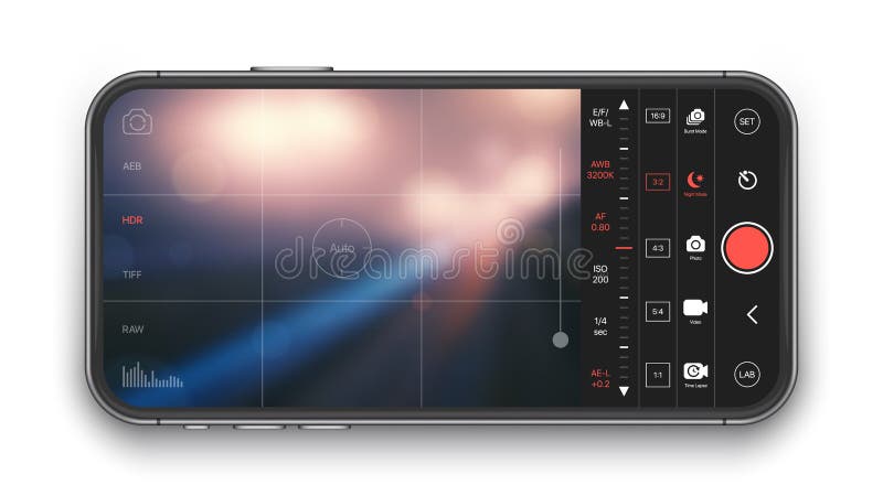 Mobile Professional Camera Vector UI Concept Stock Vector ...