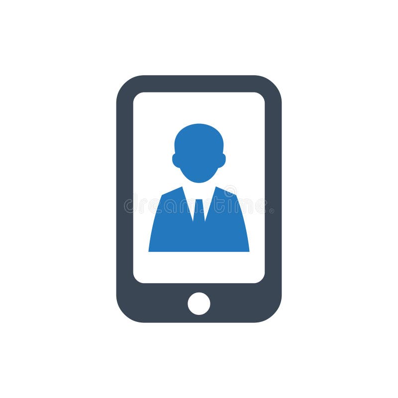 Mobile profile icon stock vector. Illustration of illustrations - 184250227