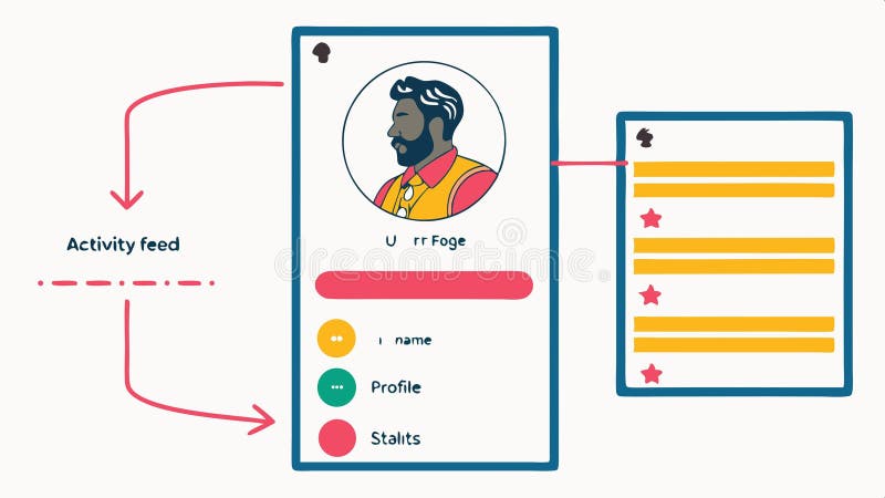 Mobile Profile Interface, User Account Screen UI Vector Design ...