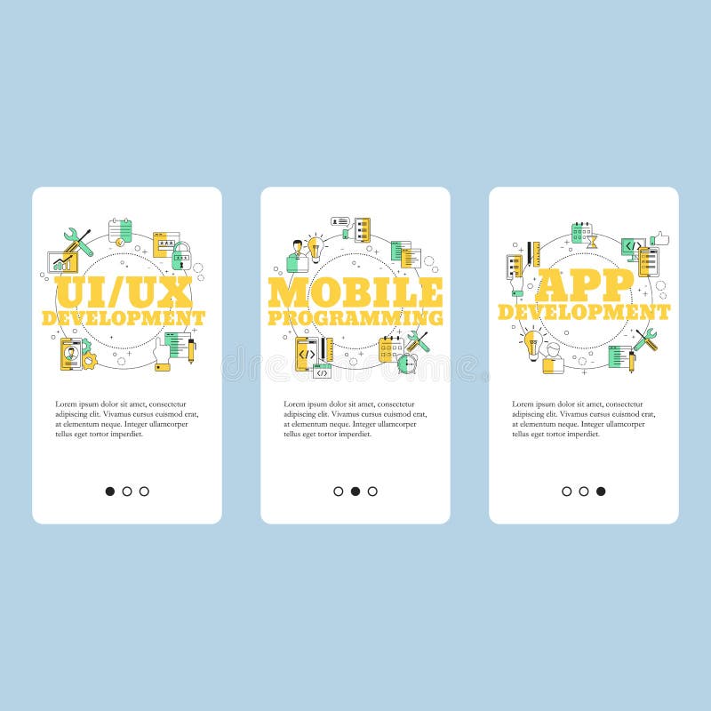 Mobile Programming, UI, UX Development and App Development Concept ...