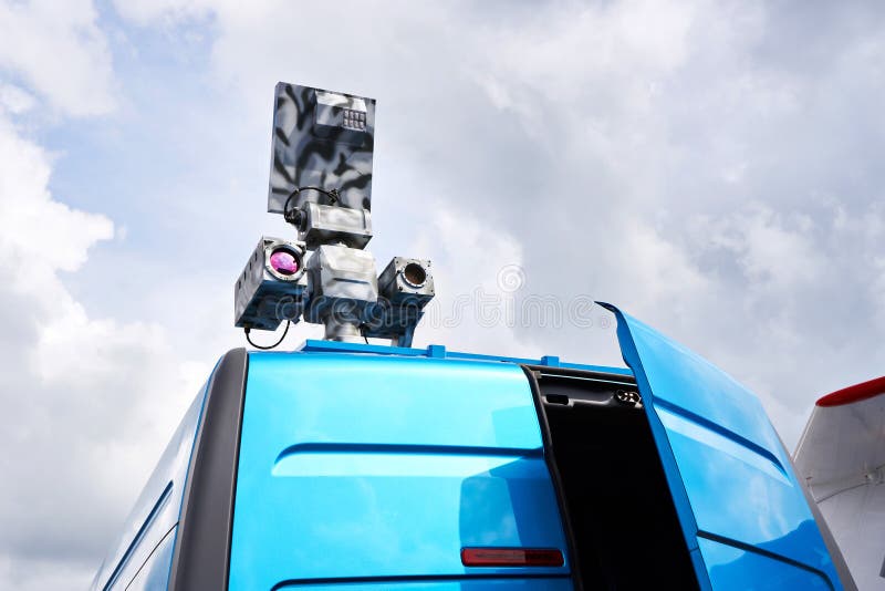 Mobile Radar Station or Airspace Control Stock Photo - Image of control ...