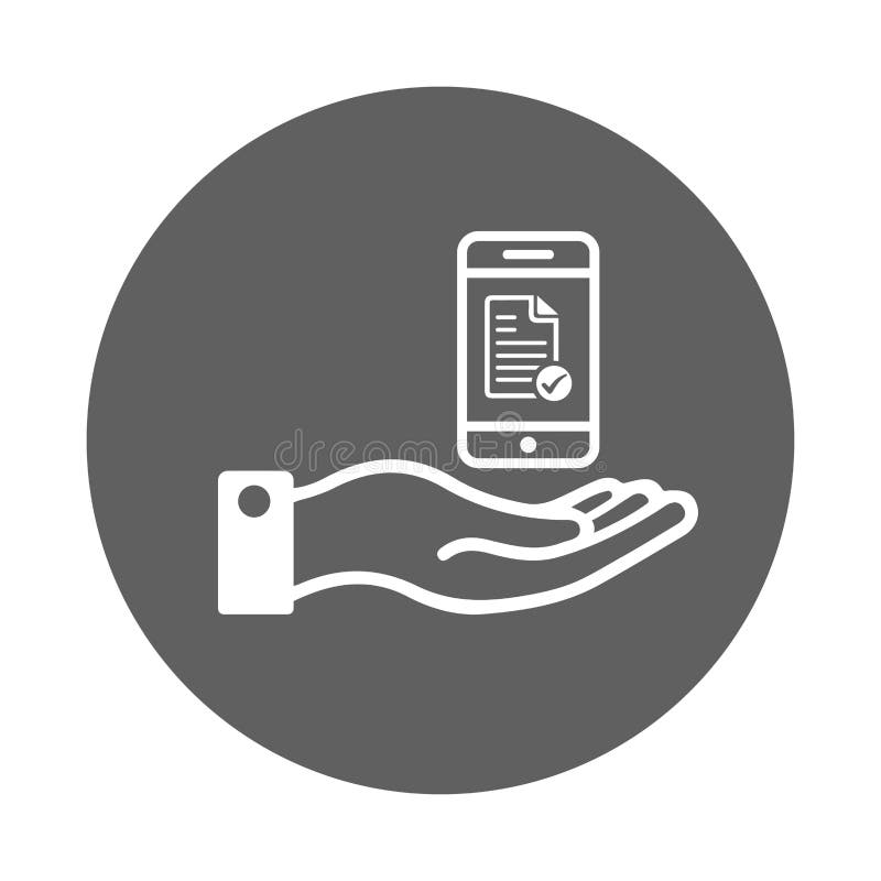 Mobile Ready, Mobile Site, Document Icon. Gray Vector Sketch Stock ...