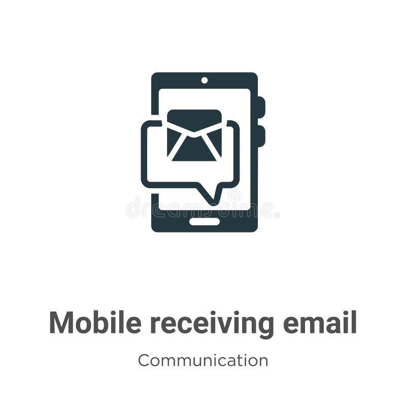 Receiving Email on Computer Screen Icon Vector Stock Vector ...