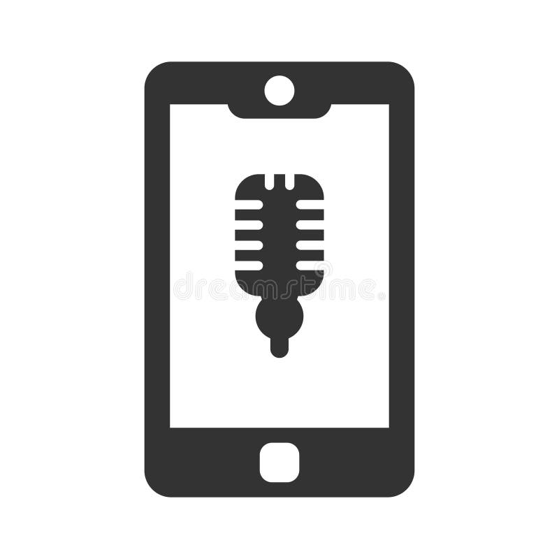 Mobile Recorder icon stock vector. Illustration of phone - 212896101