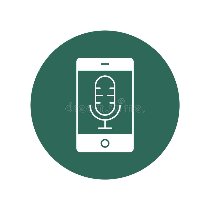 Mobile Recorder Vector Icon with Trendy Background Colors that Can ...