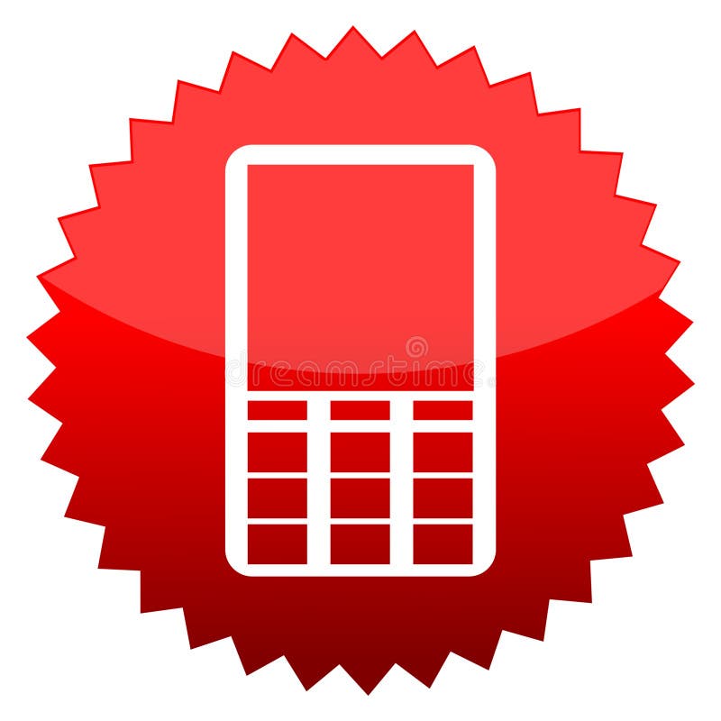 Mobile, Red sun sign stock illustration. Illustration of customer ...