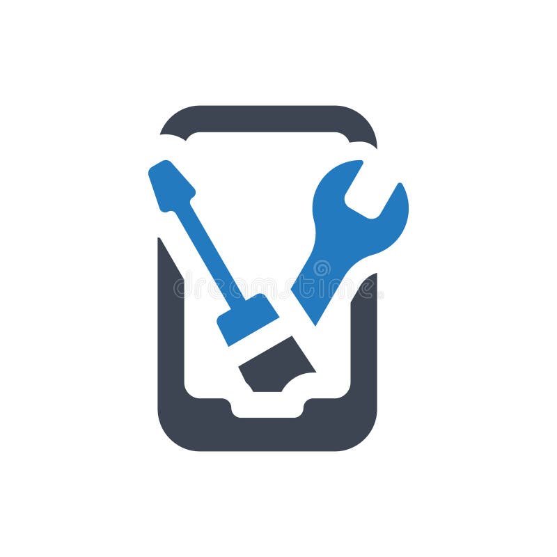 Mobile refurbish icon stock vector. Illustration of tools - 262611451
