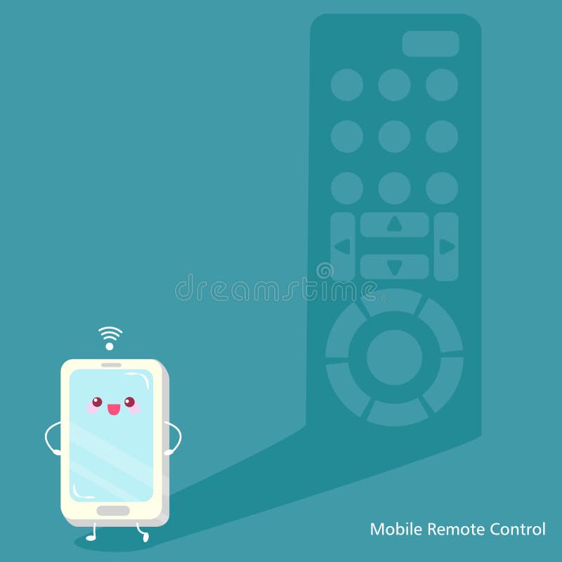Mobile, Remote, Application, Control and Smart Television Icon. Perfect ...