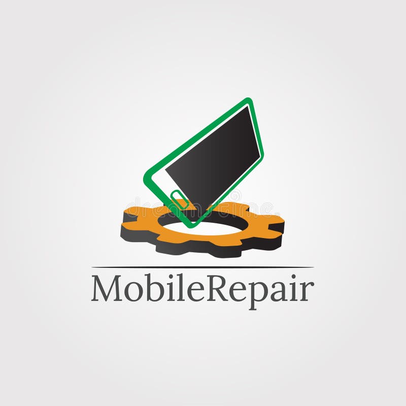 Mobile Repair Logo Design, Technology Icon, Illustration Element ...