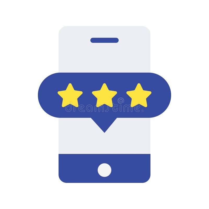 Mobile Review Icon Image. stock vector. Illustration of outline - 284235088