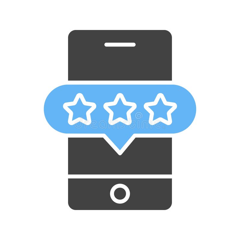 Mobile Review Icon Image. stock illustration. Illustration of outline ...