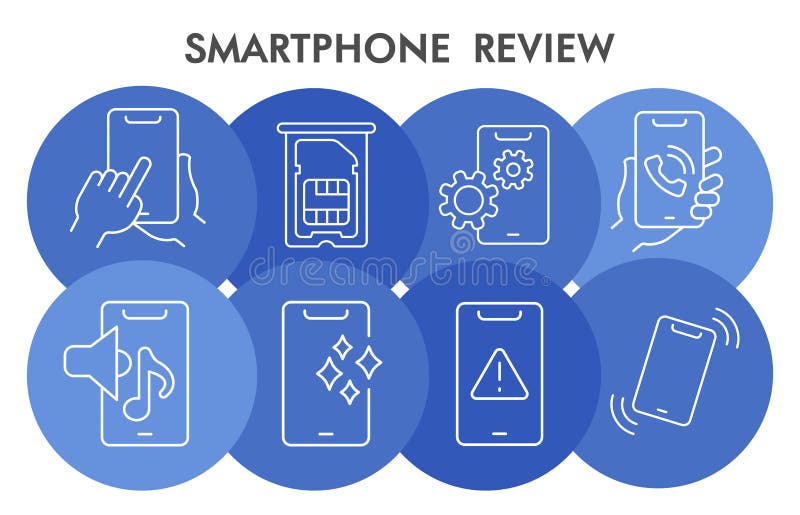 Mobile Review Infographic Design Template with Icons. Smartphone ...