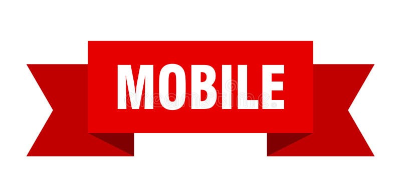 Mobile ribbon. stock vector. Illustration of element - 191261459