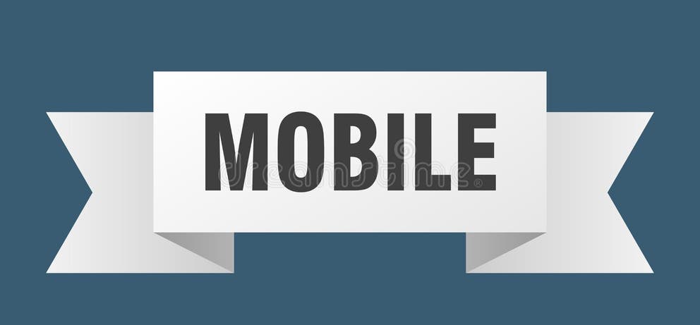 Mobile ribbon. stock vector. Illustration of vignette - 191264321