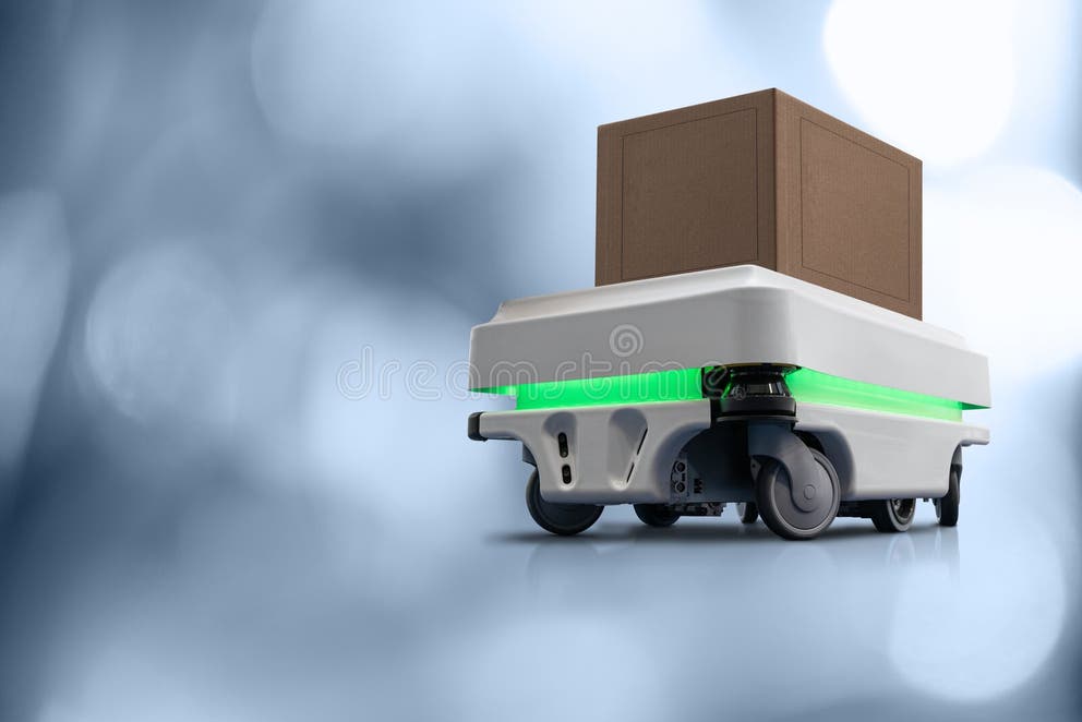 Mobile robot for boxes stock photo. Image of staff, storage - 269131952