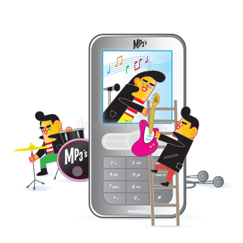 Mobile rock band stock vector. Illustration of entertainment - 8432972
