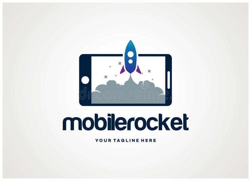 Mobile Rocket Logo Template Design Vector Stock Vector - Illustration ...