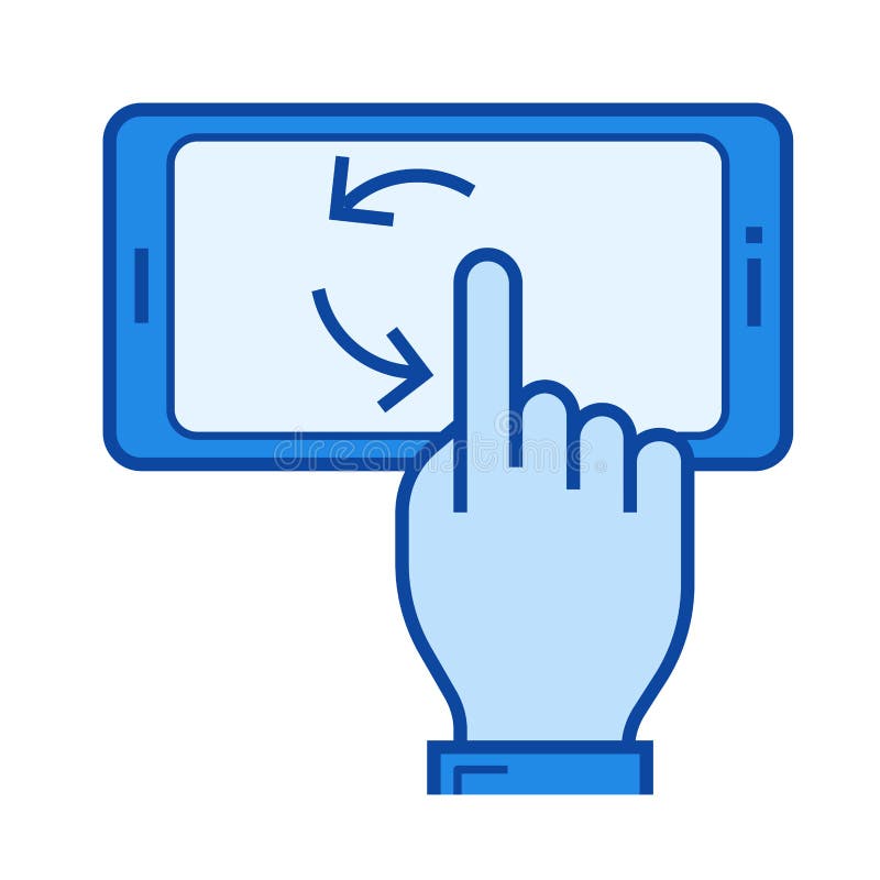 Mobile rotate line icon. stock vector. Illustration of arrow - 100293941 Mobile rotate line icon. stock vector. Illustration of arrow - 100293941