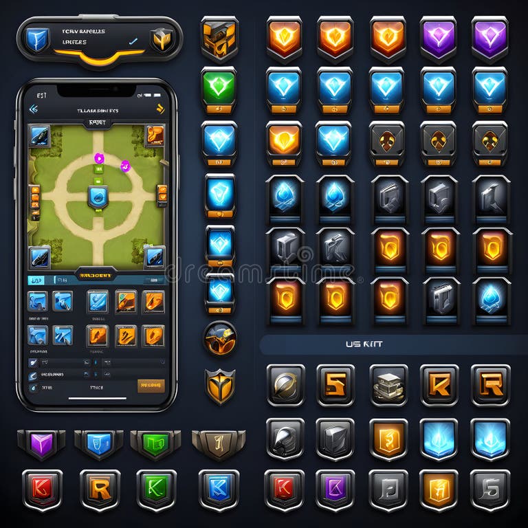 Mobile Game Ui Kit Stock Illustrations – 2,041 Mobile Game Ui Kit Stock ...