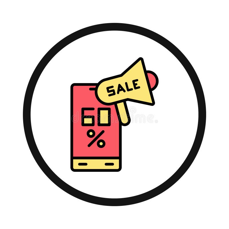 Sale, Mobile, Phone, Sale on Phone Icon Stock Vector - Illustration of ...