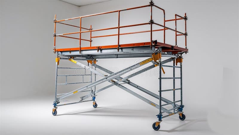 Mobile Scaffold Platform Collapsed, All-metal Frame, Clean and ...