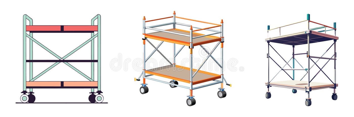 Portable Scaffolds Stock Illustrations – 2 Portable Scaffolds Stock ...