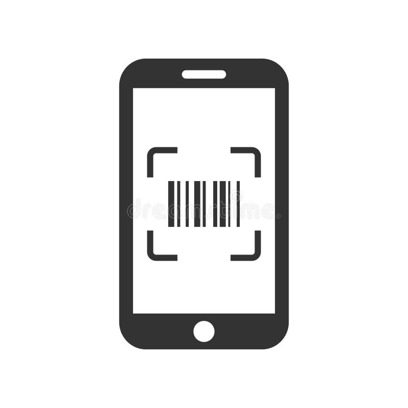 Mobile scanner icon stock vector. Illustration of retail - 221752379