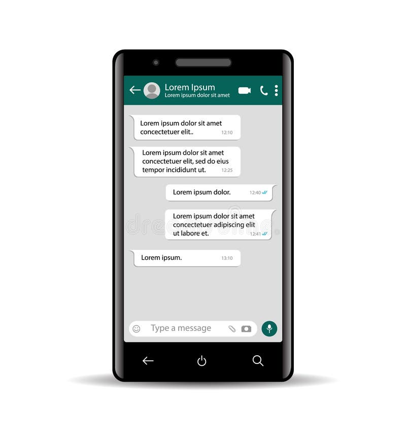 Phone chat template stock vector. Illustration of communication - 29778025