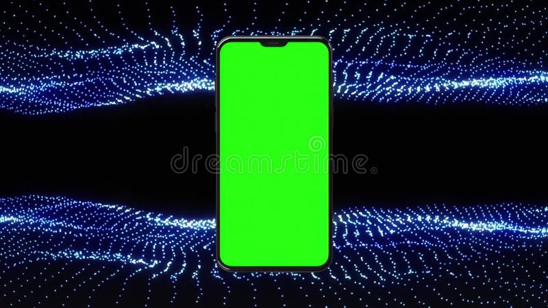 Mobile Screen Frame for Images and Copy Text. Green Screen Smartphone ...